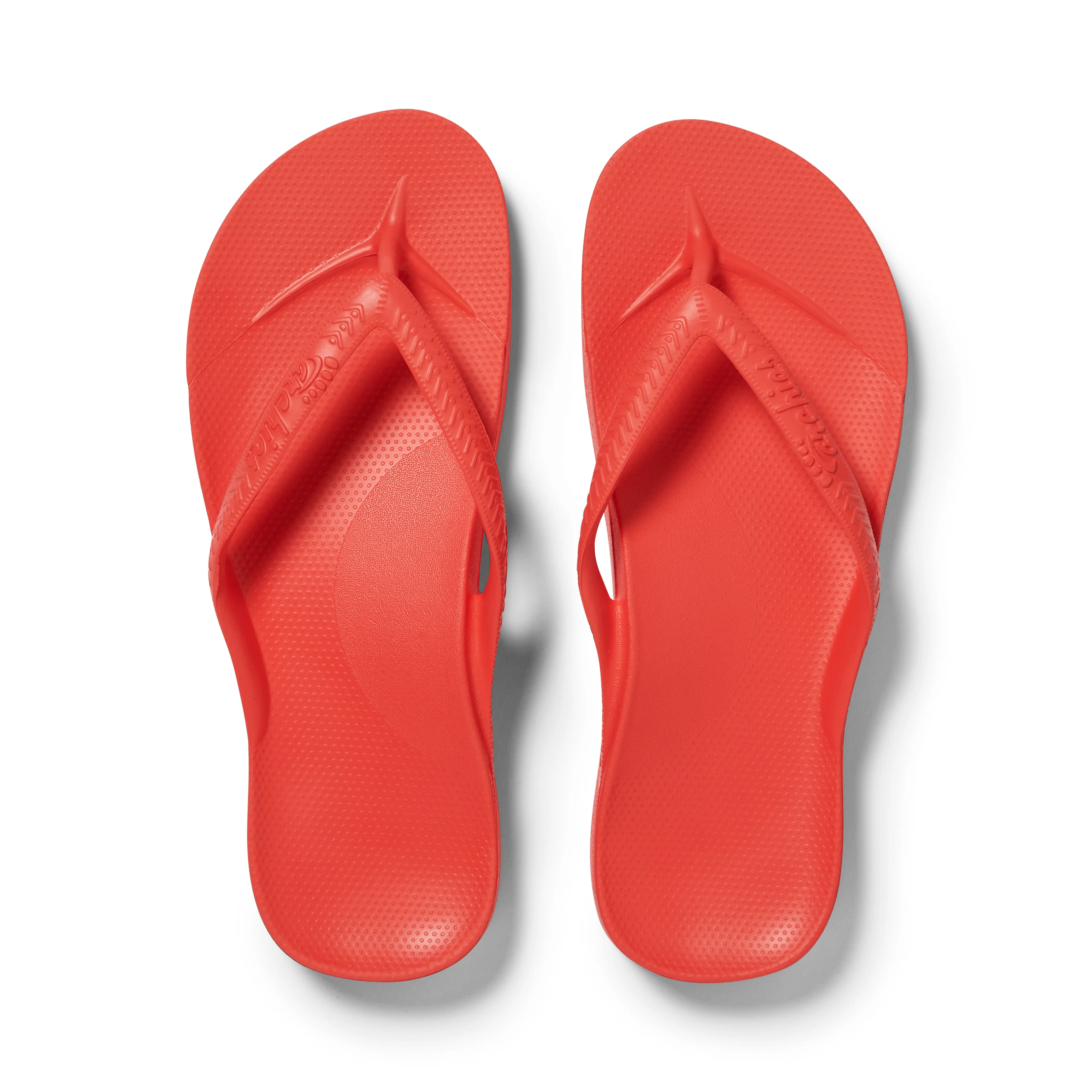 Arch Support Flip Flops - Classic - Coral – Archies Footwear Pty Ltd ...