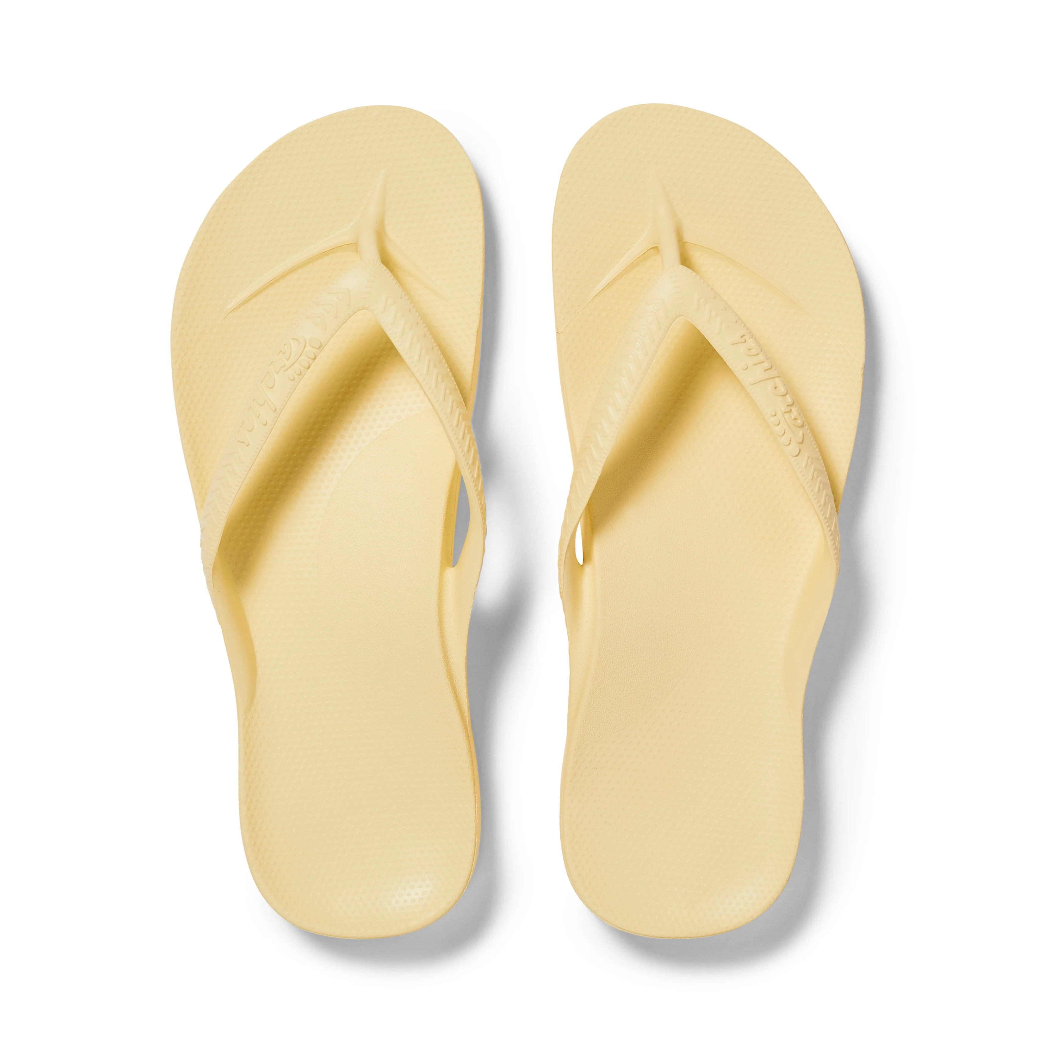 Arch Support Flip Flops - Classic - Lemon – Archies Footwear Pty Ltd ...